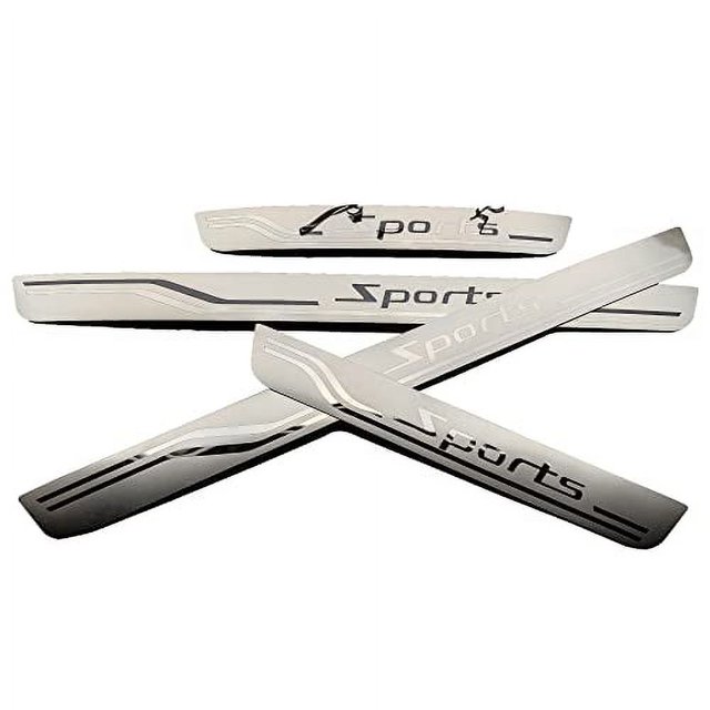 GZBFTDH Car Stainless Steel Door Sill Plate Protectors, 4pcs Universal ...