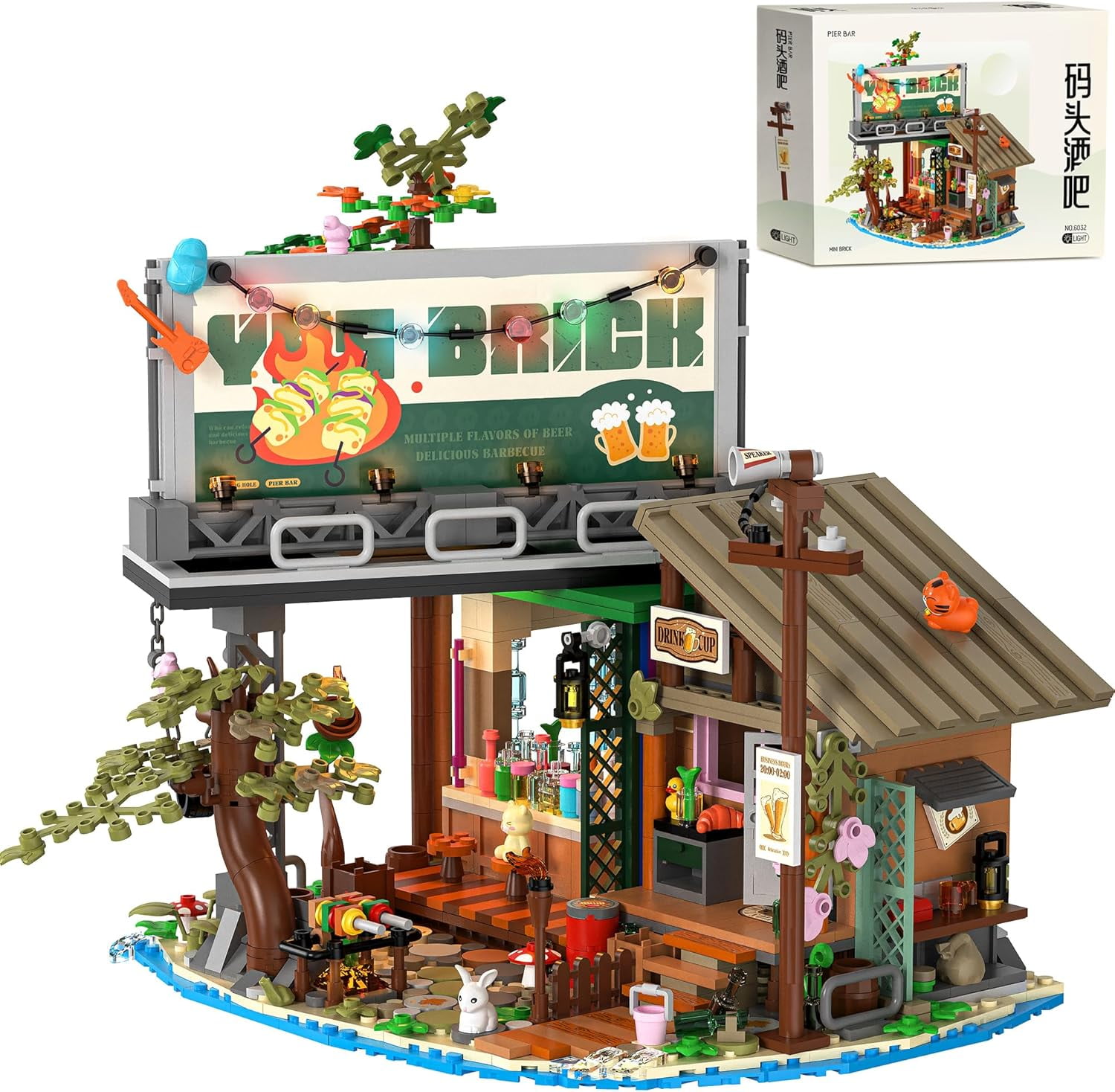 GZBrick Beer Barbecue Building Sets Compatible with Lego City Apartment ...