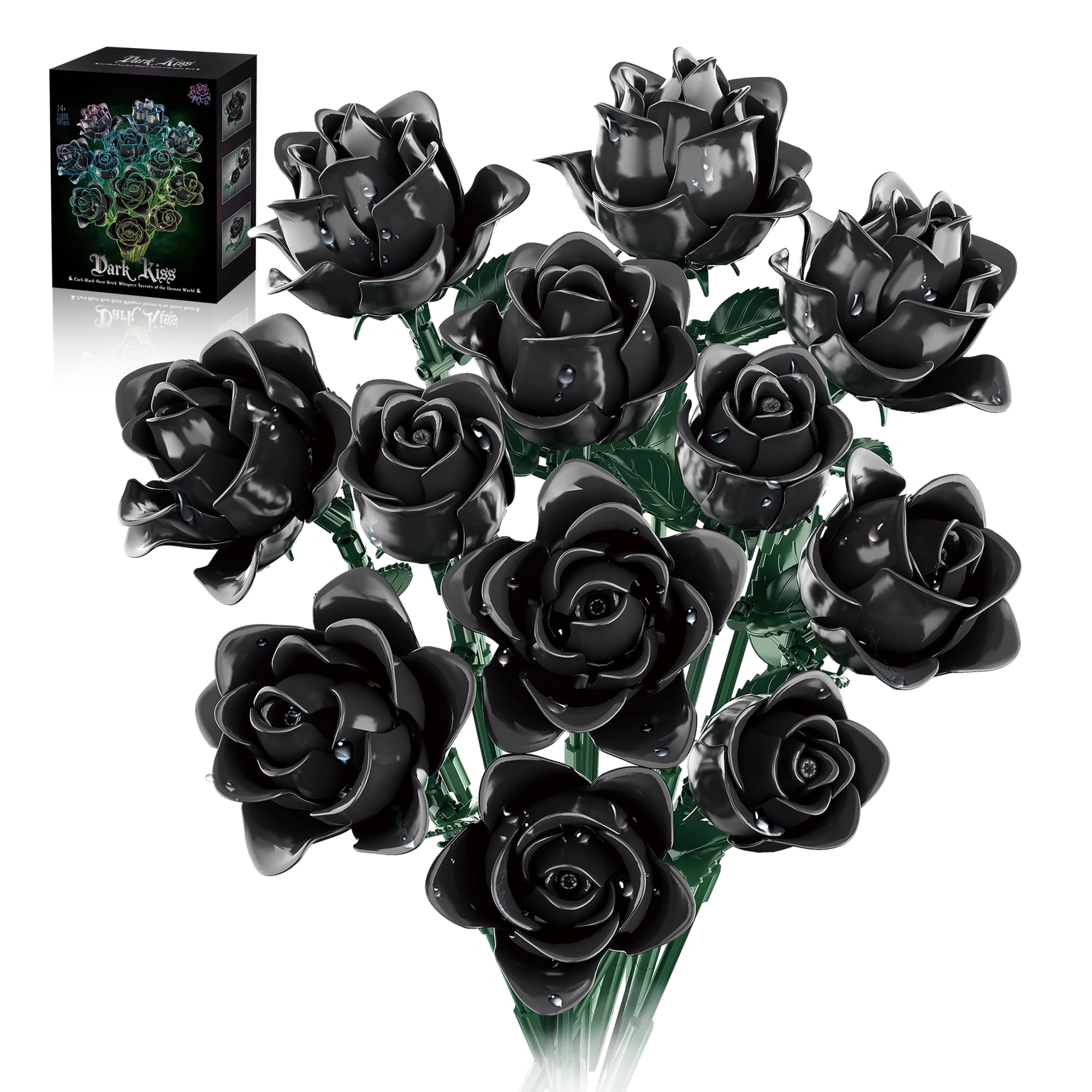 GZBrick Black Roses Bouquet Building Sets Compatible with Lego Flowers ...