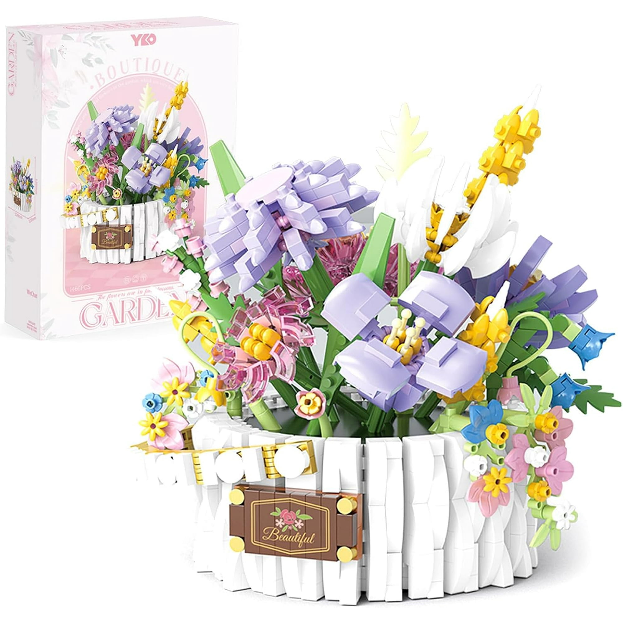 GZBrick Botanical Basket Building Sets Compatible with Lego Flowers ...