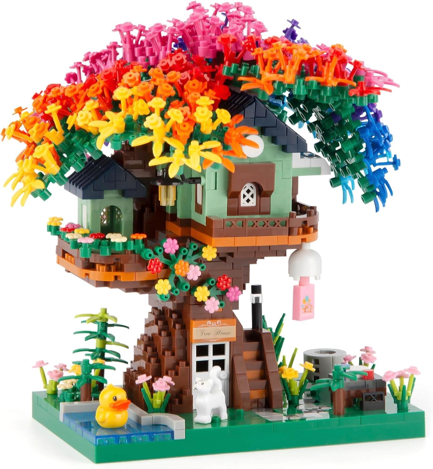 GZBrick Cherry Blossom Bonsai Tree Building Sets Sakura House for ...