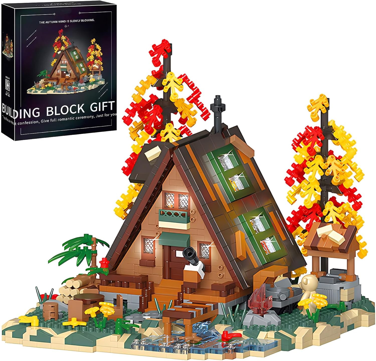 GZBrick Forest Tree House Building Set Compatible with Lego Flowers ...