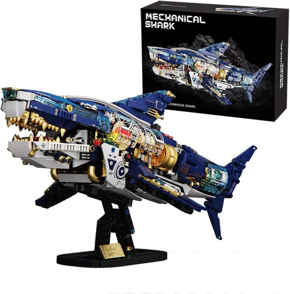 GZBrick Mechanical Shark Building Sets Compatible with Lego Animals ...