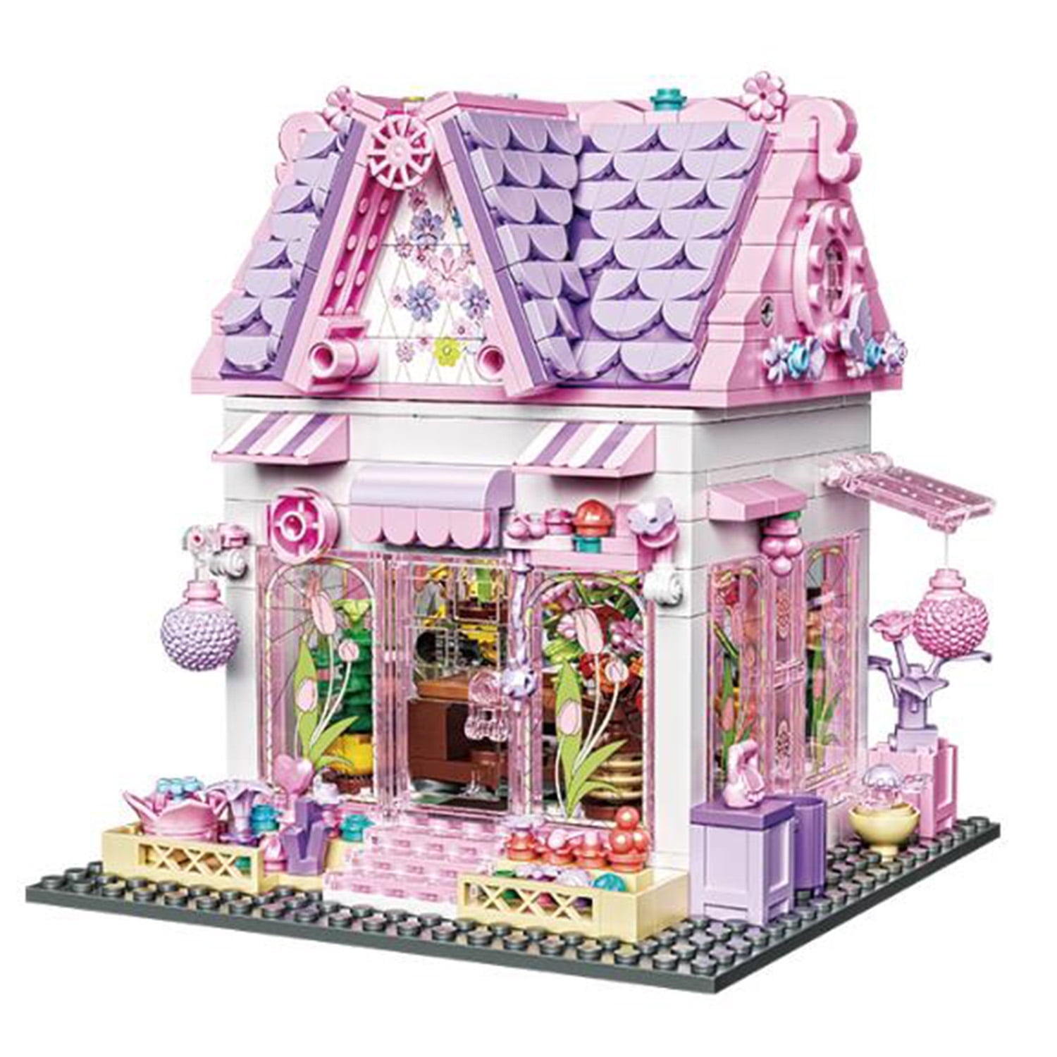 GZBrick Pink Treehouse Building Sets Girls Friends House for Adults ...