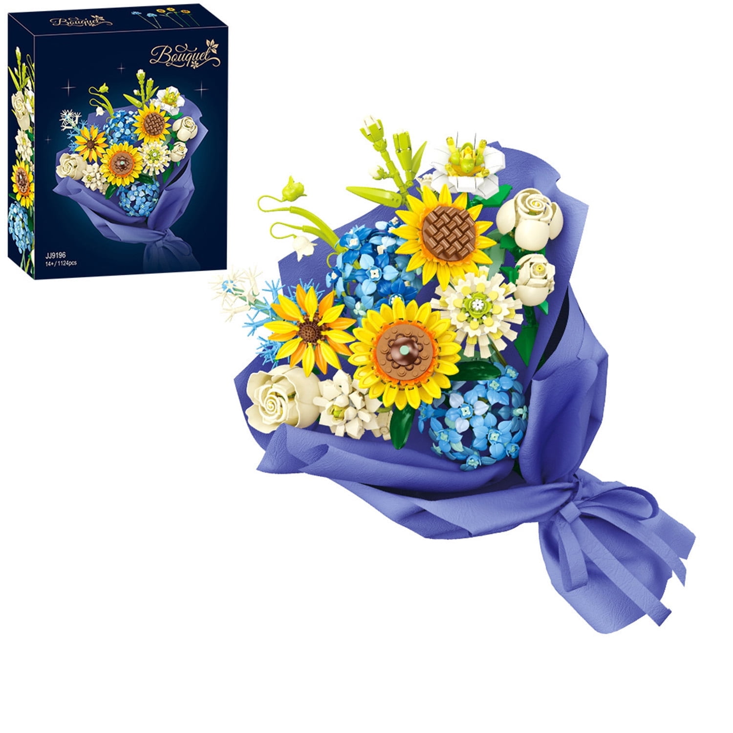 GZBrick Roses Building Sets Compatible with Lego Flowers&Sunflower ...