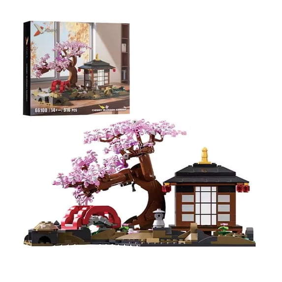 GZBrick Cherry Blossom Bonsai Tree Building Set Compatible with Lego ...