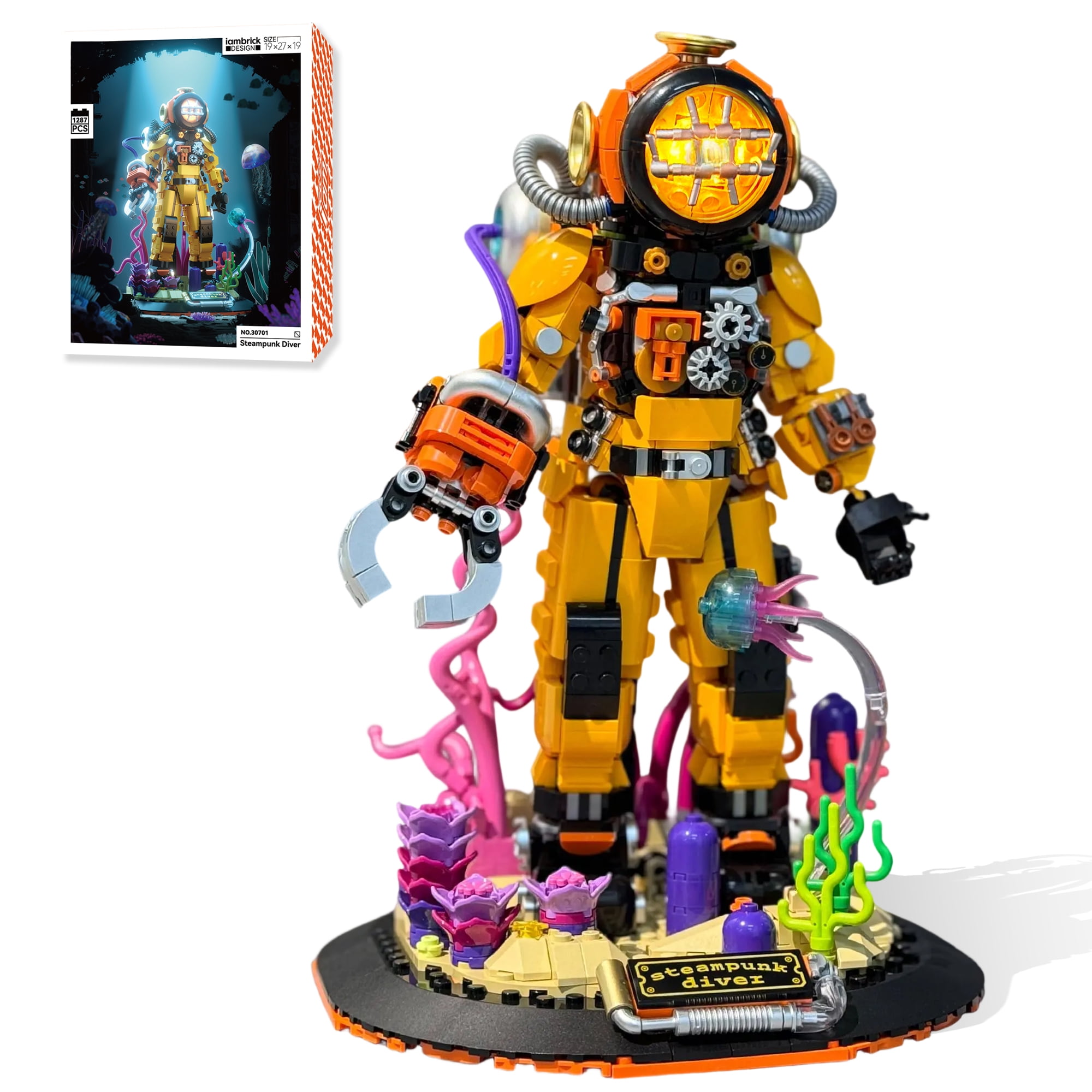GZBrick Steampunk Diver Building Sets Deep Sea Diving Explorer with ...
