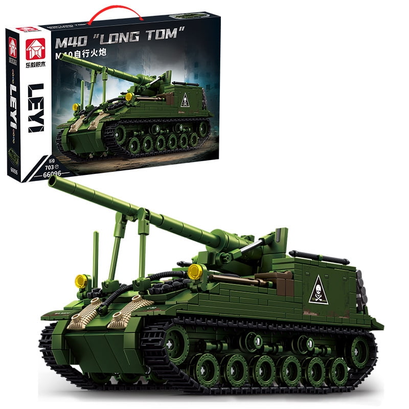 GZBricker M40 LONG TOM Tank Building Set, Army Military Armored ...