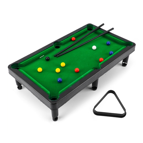 GZCW 1 Set Kids Mini Pool Table Kit with 11 Balls 2 Cues 1 Triangle ...