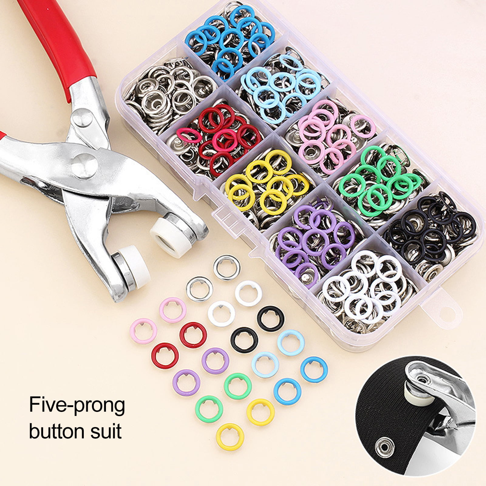 GZCW 1 Set Metal Snap Button Kit with Fastener Pliers Press Tool DIY ...