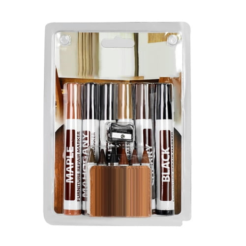 GZCW 1 Set Wooden Furniture Scratch Repair Kit with Touch-Up Marker Pen ...