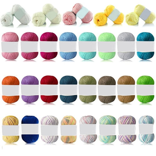 GZCW 1Pc 50g Per Skein Soft Bamboo Crochet Cotton Knitting Baby Knit ...