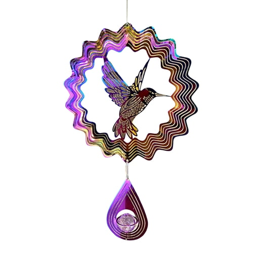 GZCW 3D Hanging Wind Spinner Stainless Steel Reflective Wind Spinner ...