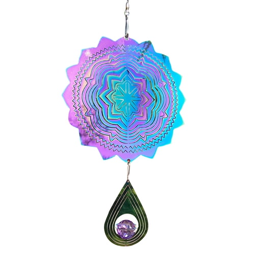 GZCW 3D Hanging Wind Spinner Stainless Steel Reflective Wind Spinner ...