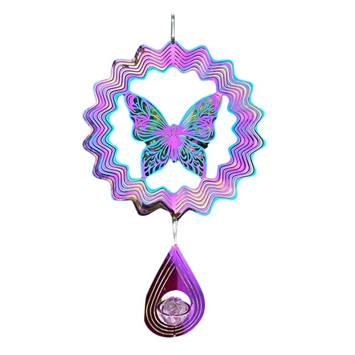 GZCW 3D Hanging Wind Spinner Stainless Steel Reflective Wind Spinner ...