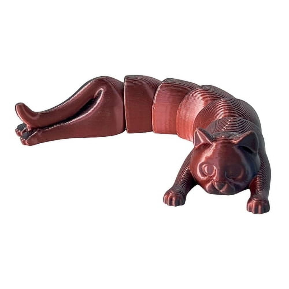 GZCW 3D Printed Cat Figurine Movable Joints Kitten Figure Articulated ...