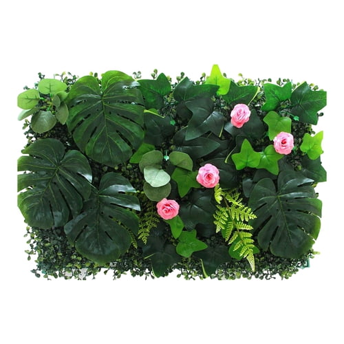 GZCW 40x60CM Artificial Plants Wall Panel Realistic Fake Greenery Grass ...