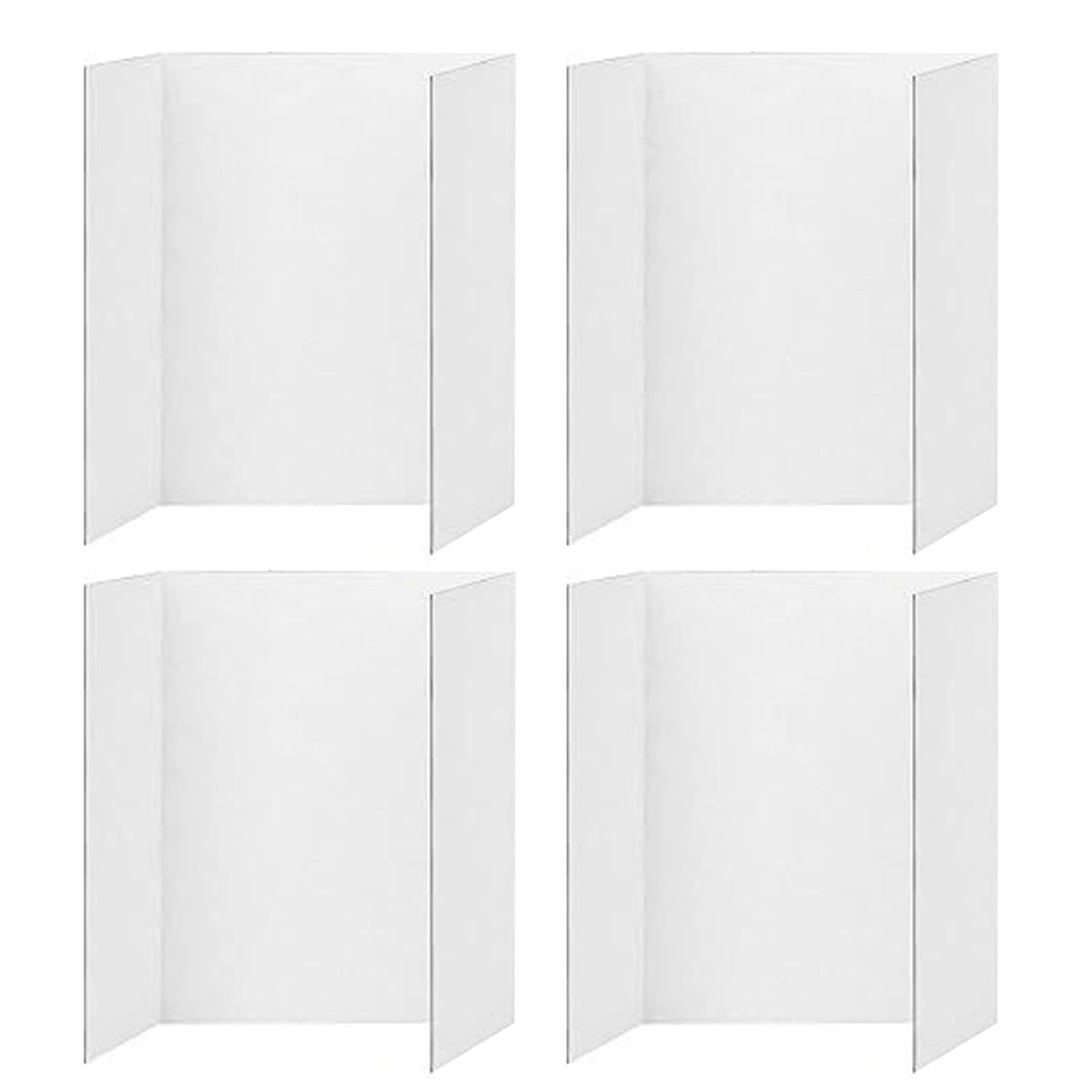 GZCW 4Pcs Tri-Fold Poster Boards Small White Presentation Boards ...