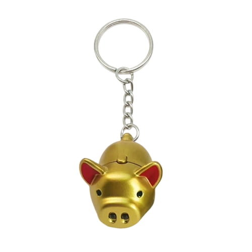 GZCW Cartoon Pig Keychain Flashlight LED Sound Pig Design Keyring Party ...
