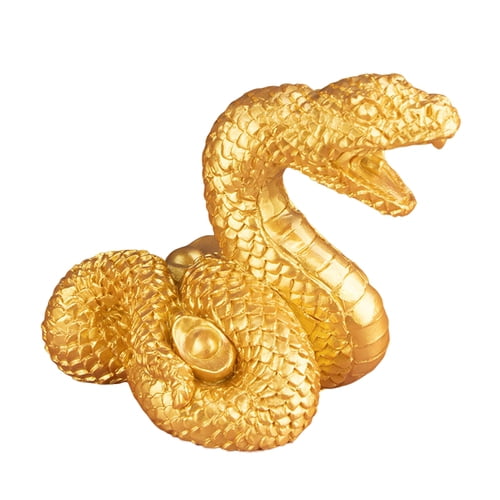 GZCW Chinese Zodiac Snake Figurine Resin Wealth Snake Statue ...