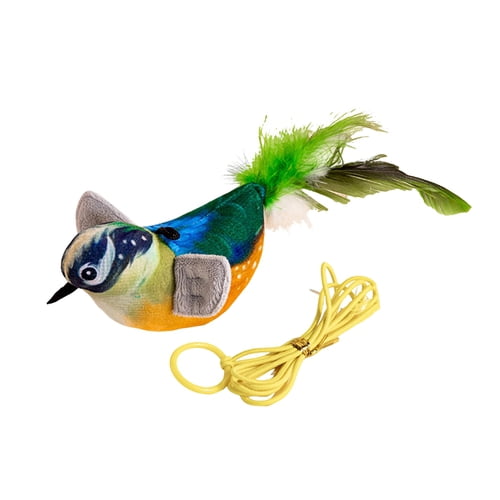 GZCW Chirping Bird Cat Toy Interactive Simulation Electric Bird Touch ...