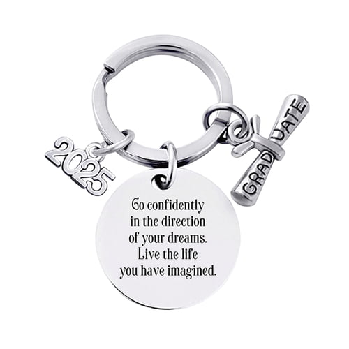 GZCW Class of 2025 Graduation Keychain Stainless Steel Engraved ...