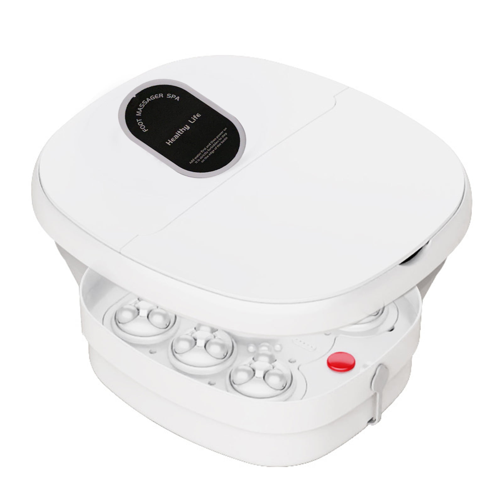 GZCW Collapsible Foot Spa with Heat Bubble Red Light Timer Function ...