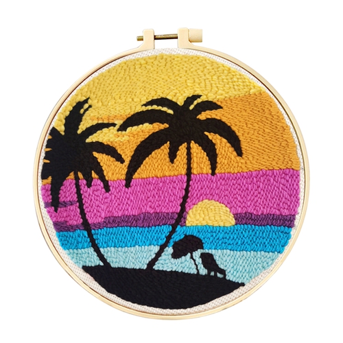 GZCW DIY Punch Stitch Kit for Beginners Cartoon Pattern with Punch ...