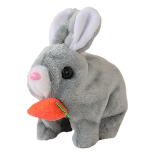 GZCW Electric Plush Rabbit Toy Interactive Jumping Twitching Shaking ...