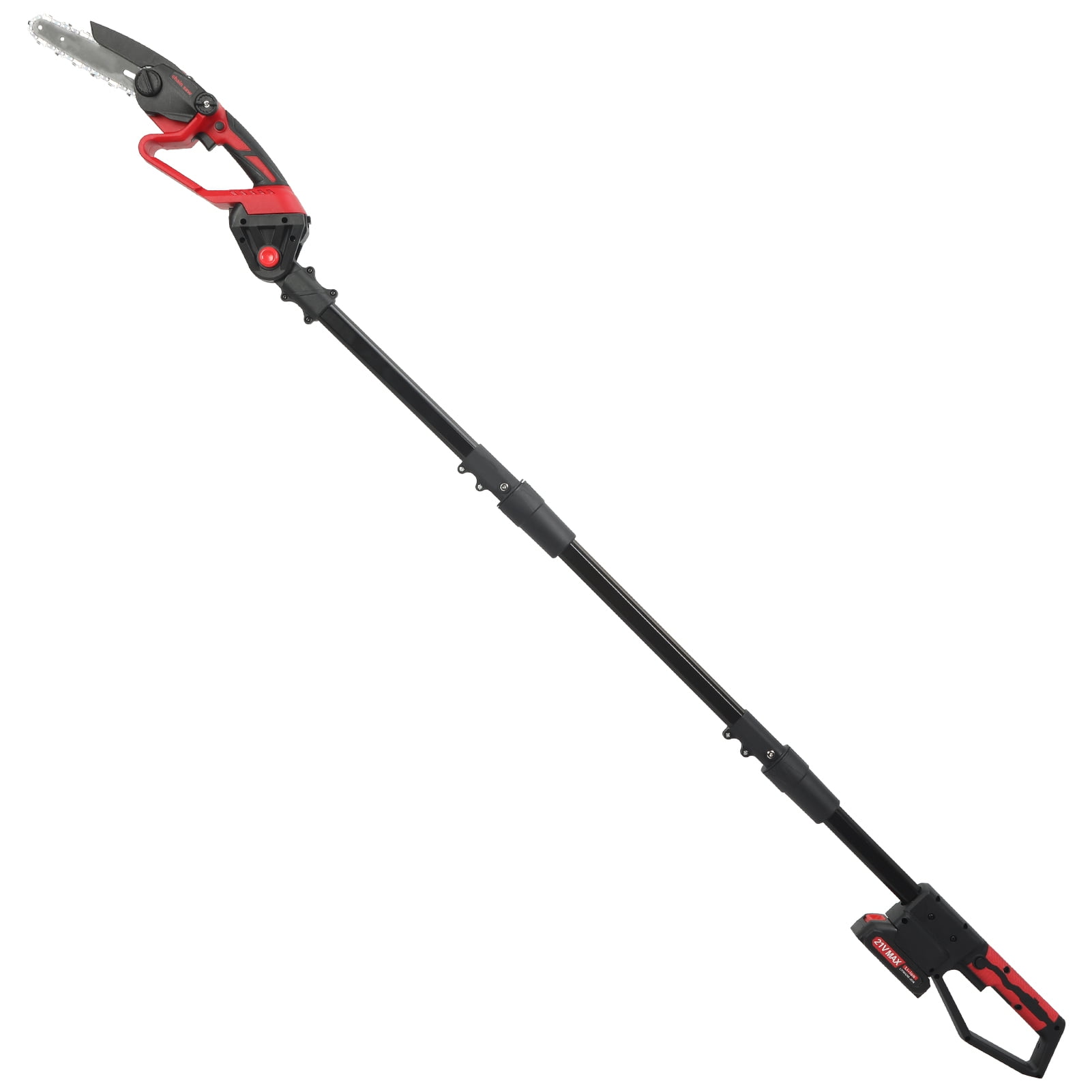 GZCW Electric Pole Saw with Extension Pole 2x 21V 1500mAh Battery, 12 ...