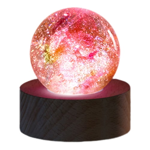 GZCW Faux Crystal Glass Balls USB Powered LED Chakra Ball with Wooden ...