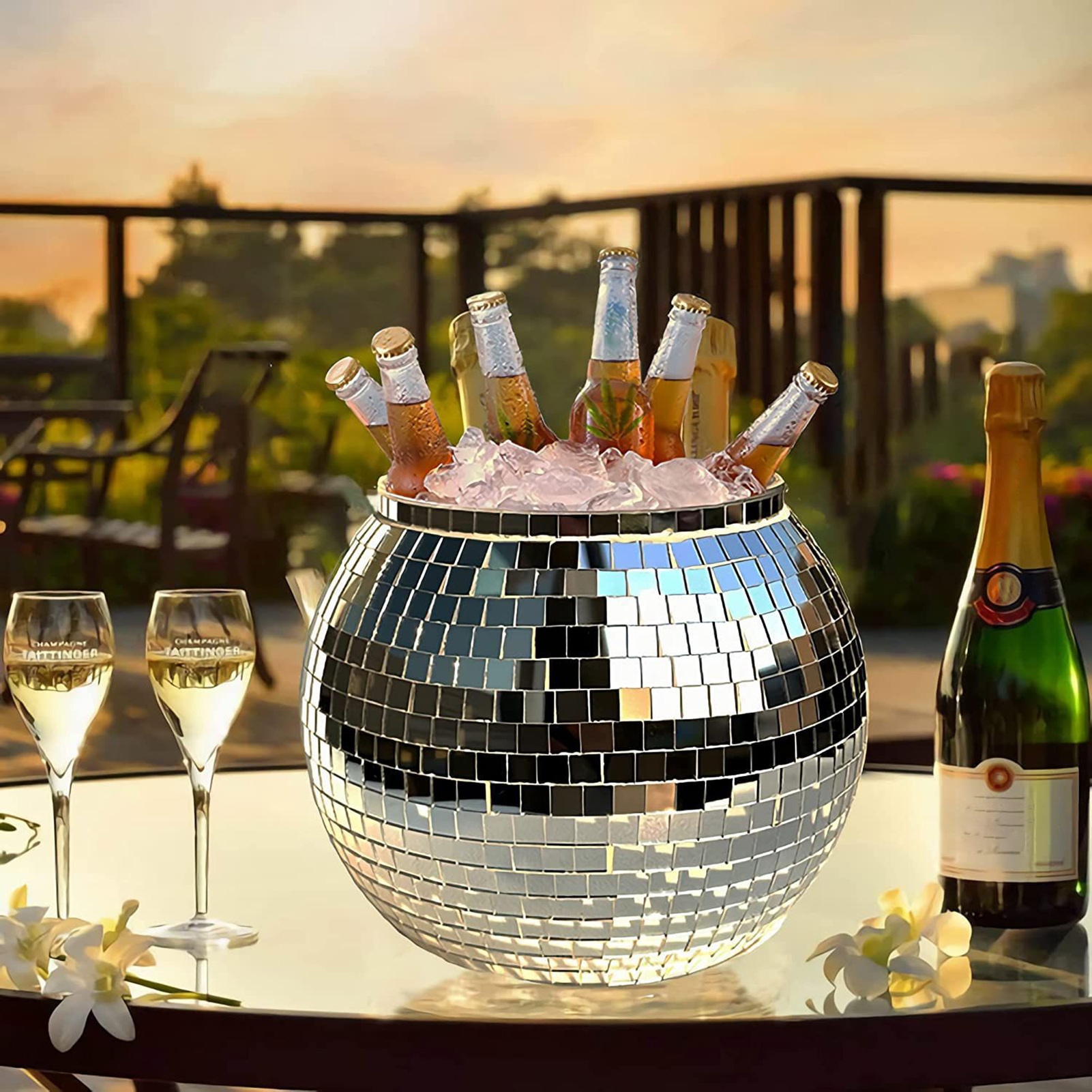 GZCW Flash Ice Bucket Disco Ball Shape Prism Load Bearing Large ...