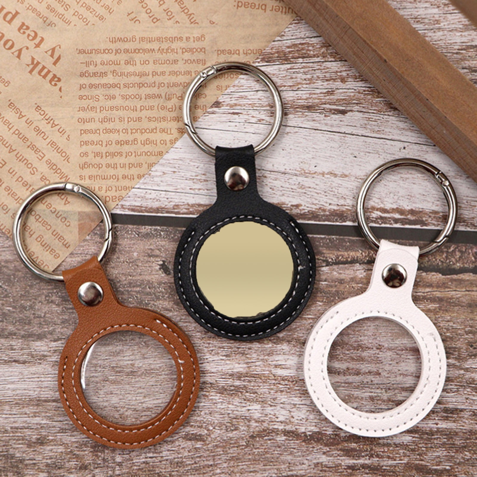 GZCW Keychain Holder Coins Lipstick Imitation Leather Mini Keychain ...