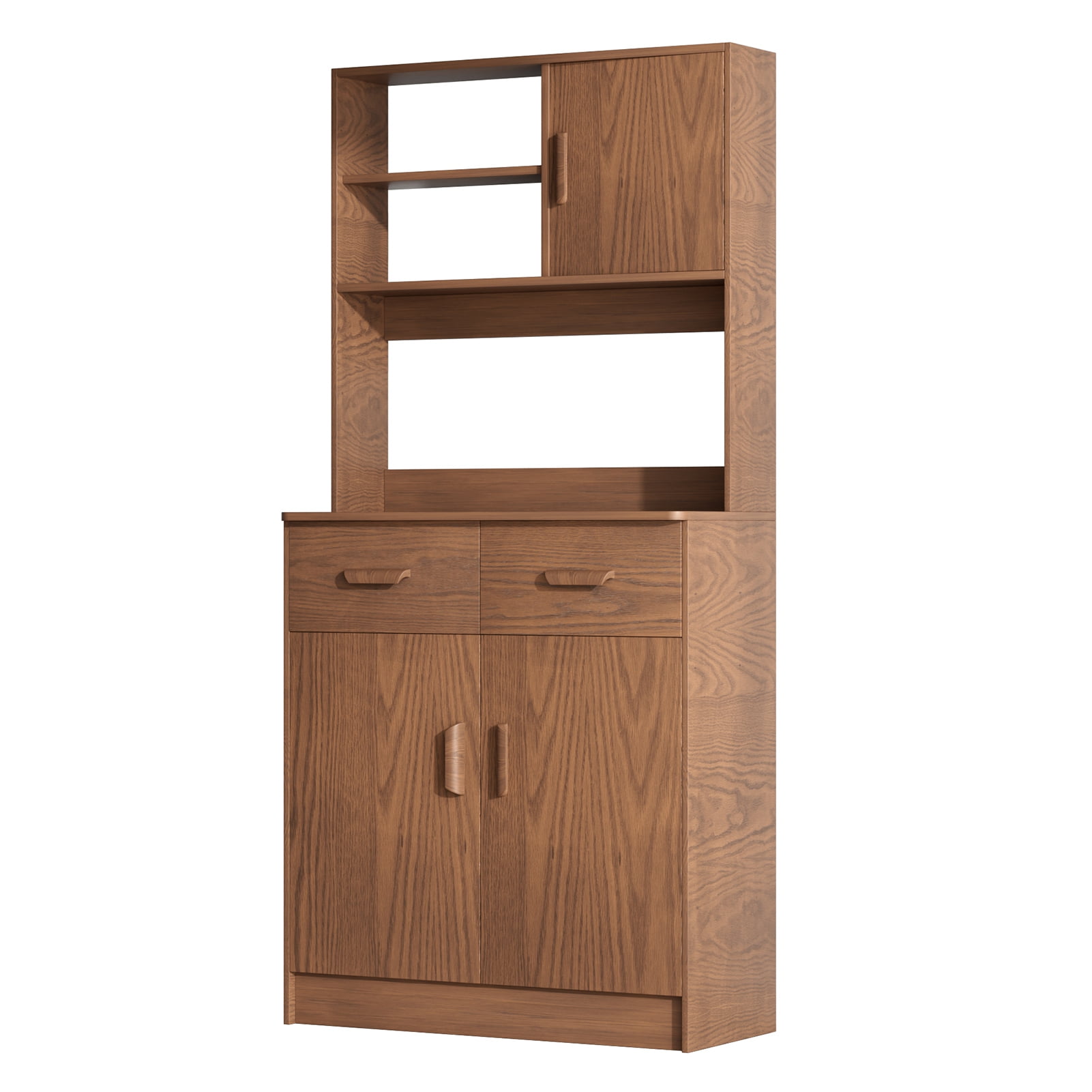 GZCW Kitchen Pantry Storage Cabinet, Freestanding Hutch Cabinet with ...
