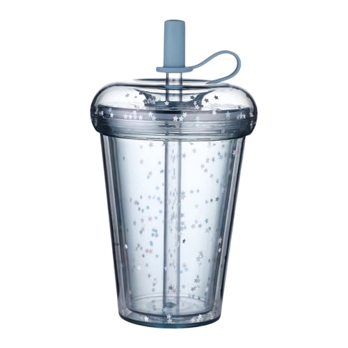 GZCW Leak-proof Iced Coffee Cup Reusable Straight Pipette Cup with ...