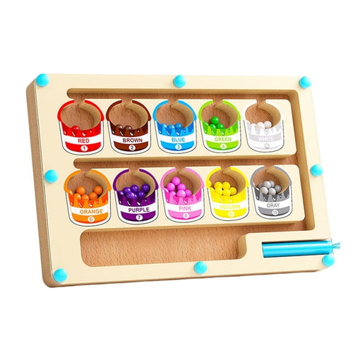 GZCW Magnetic Bead Maze Board Game Color Sorting Number Counting Fine ...