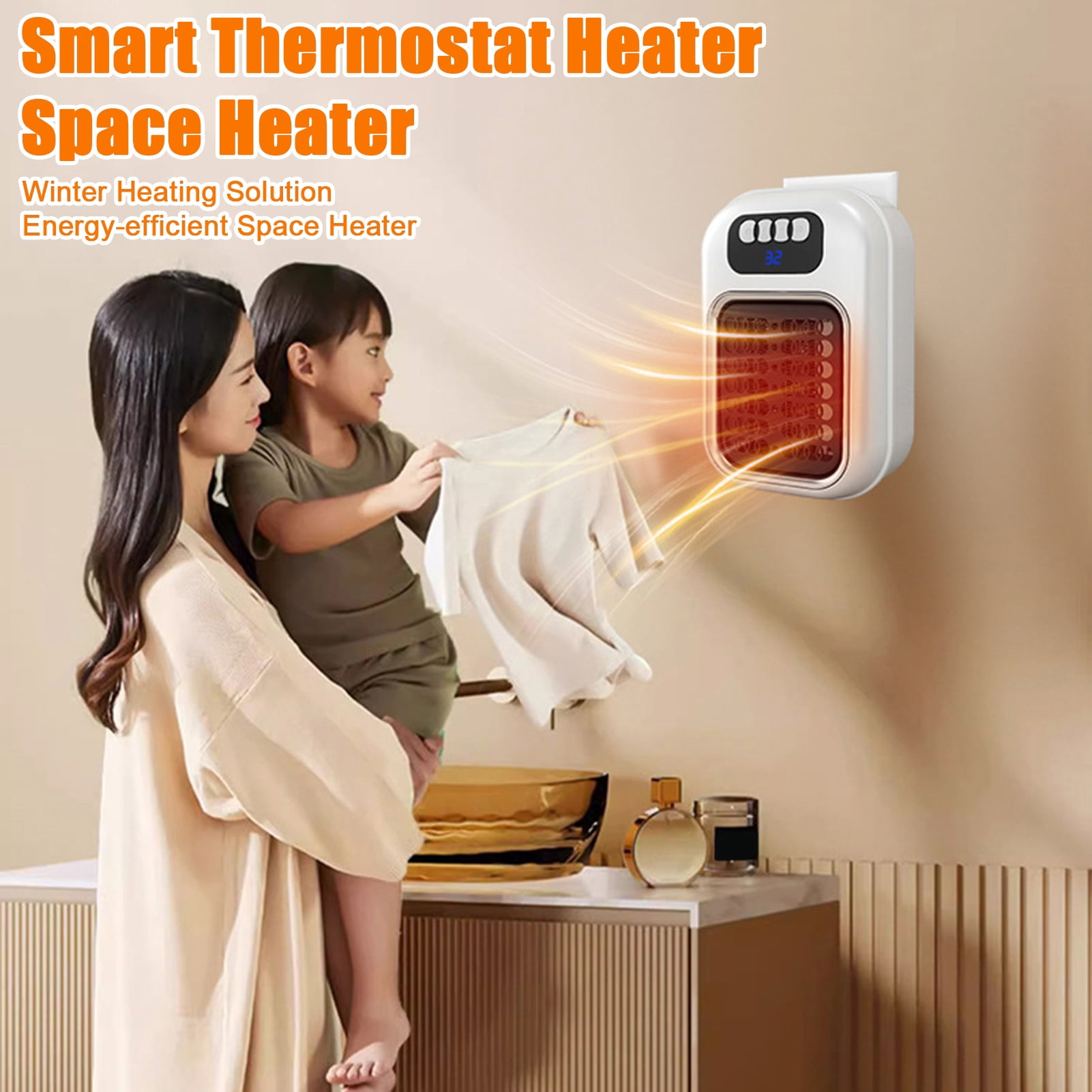 GZCW Mini Small Household Heater Electric Warmer Wide-Angle Airflow ...