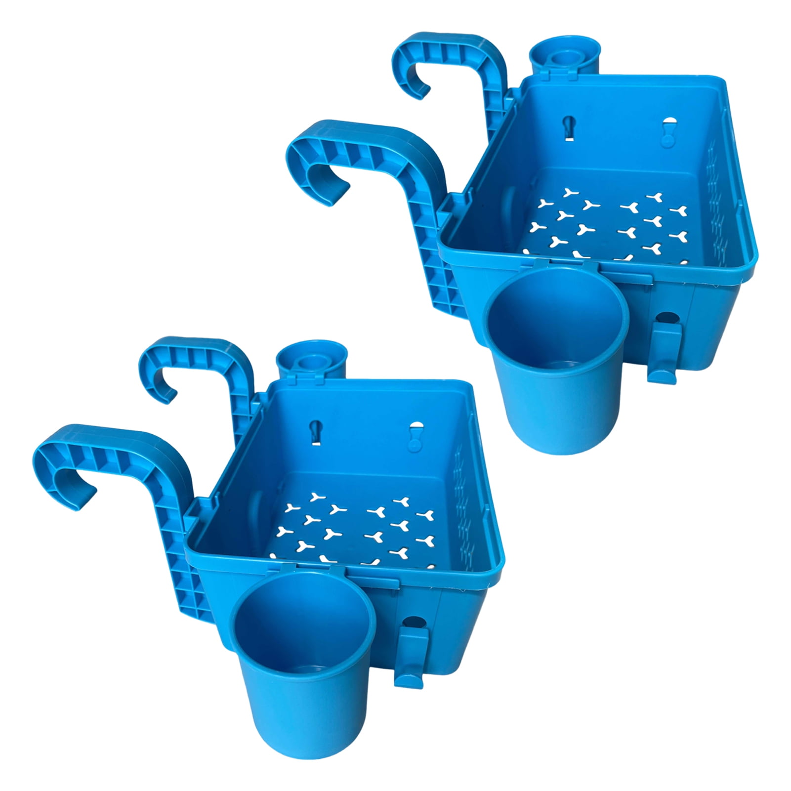 GZCW Poolside Storage Basket Above Ground Pool Hanging Basket with Cup ...