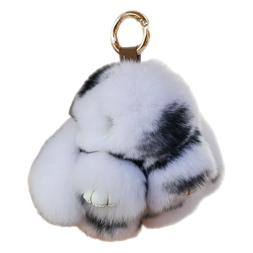GZCW Rabbit Pendant Keychain Handmade Soft Bunny Charm Faux Fur Bag ...