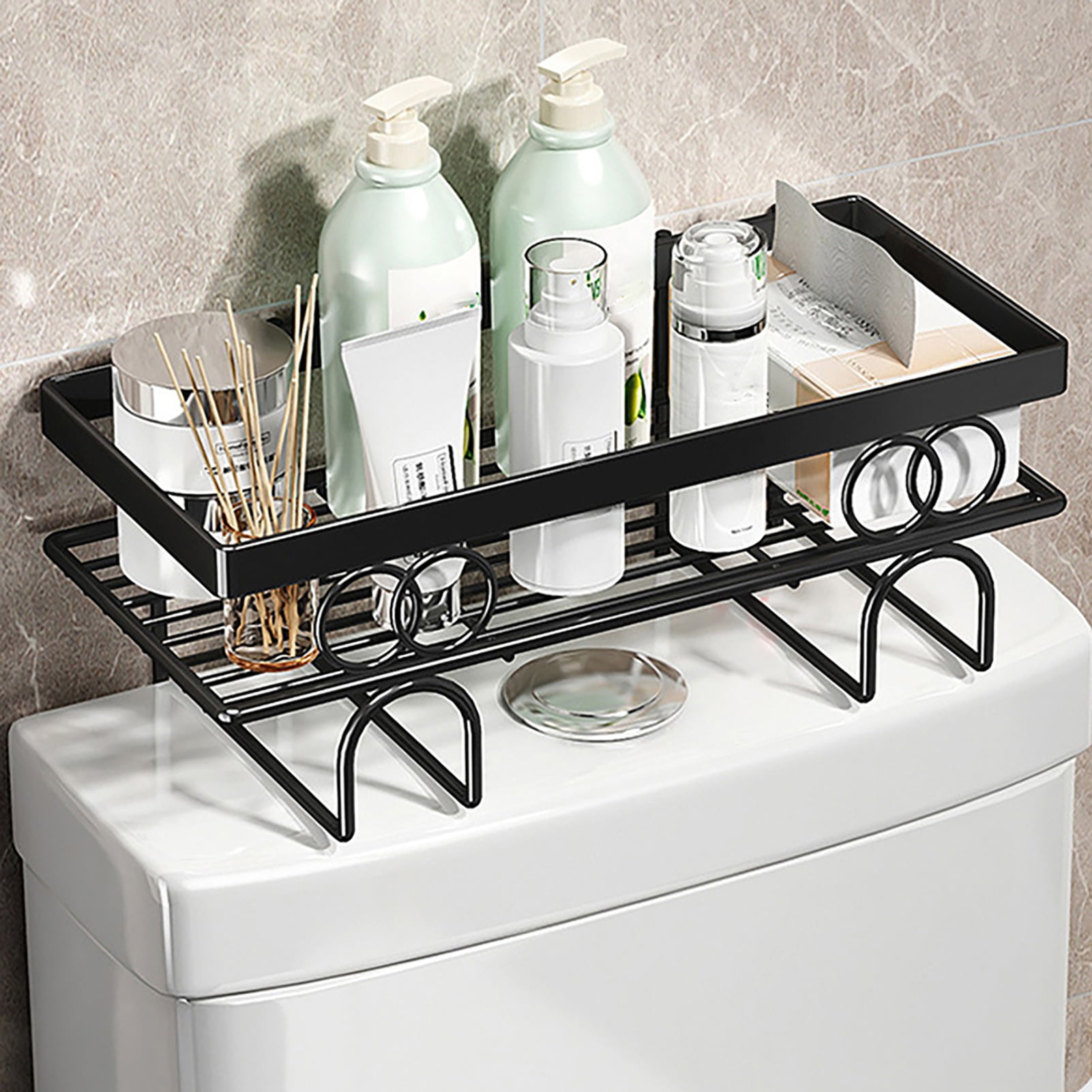 GZCW Toilet Rack Bathroom Storage Shelf Rust-Proof Corrosion Resistant ...
