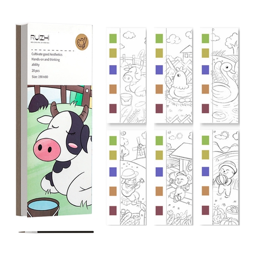 GZCW Watercolor Painting Book Children Watercolor Picture Book with 21 ...