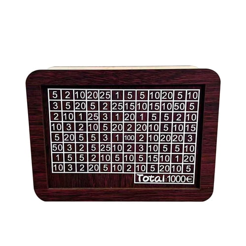 GZCW Wooden Money Box with Counter 1000/2000/3000/5000/10000 Euro Piggy ...