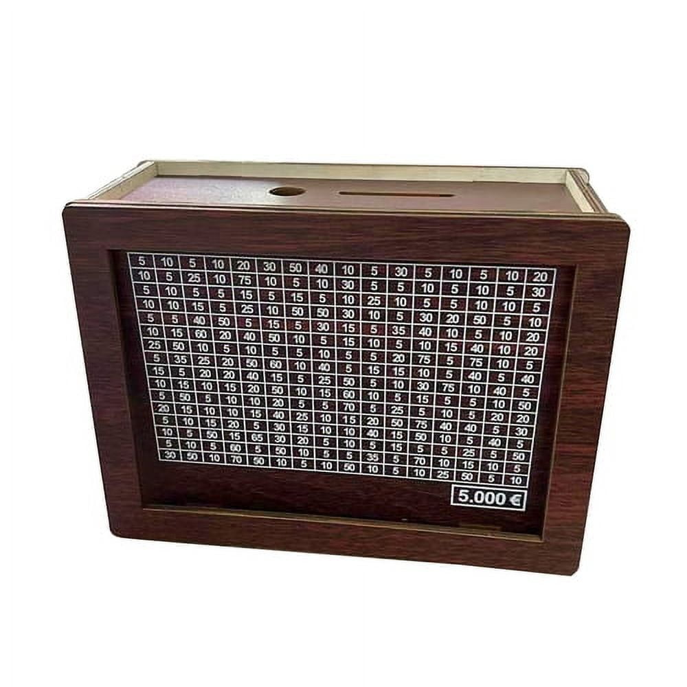 GZCW Wooden Money Box with Counter 1000/2000/3000/5000/10000 Euro Piggy ...