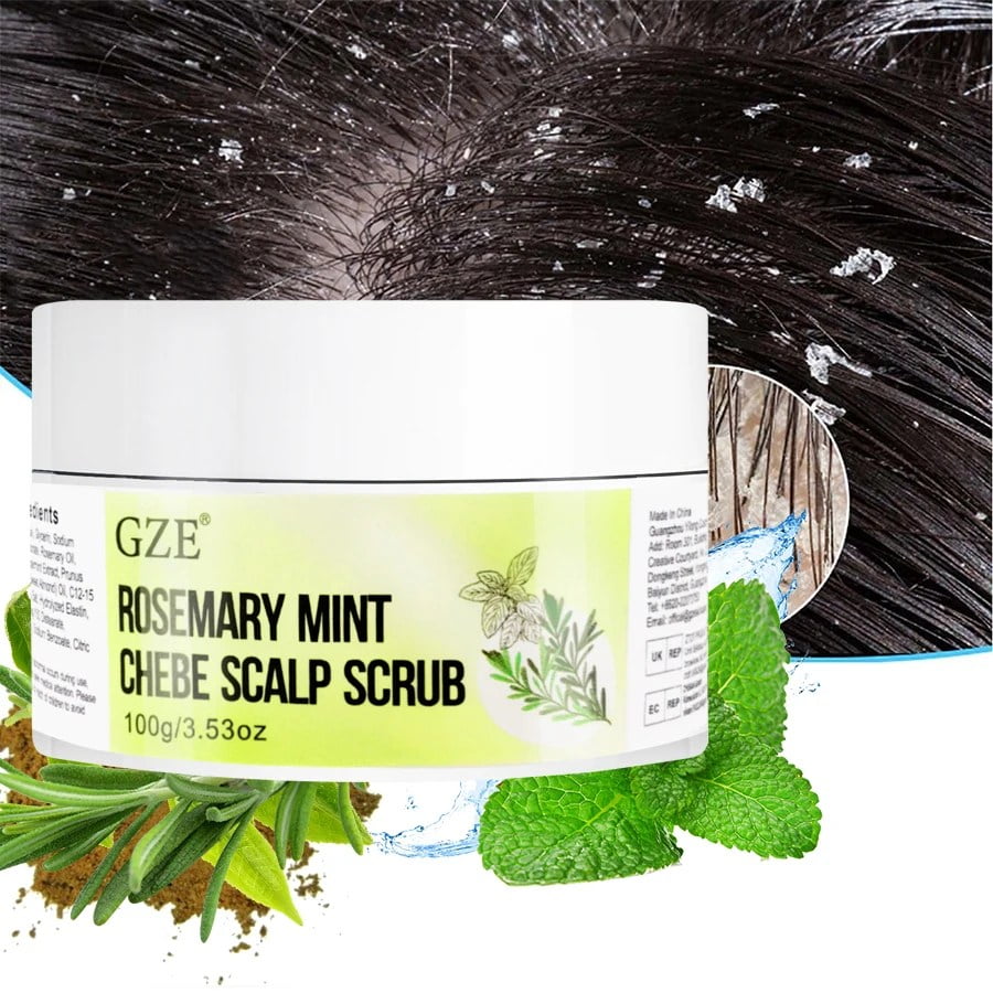 GZE Scalp Scrub, Rosemary Scalp Exfoliator, Scalp Exfoliator Scrub for ...