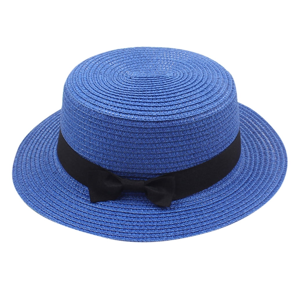 GZEFJRQM Hat Deor Boater Straw Sun Hat Beach Fine Braid For Women Men ...