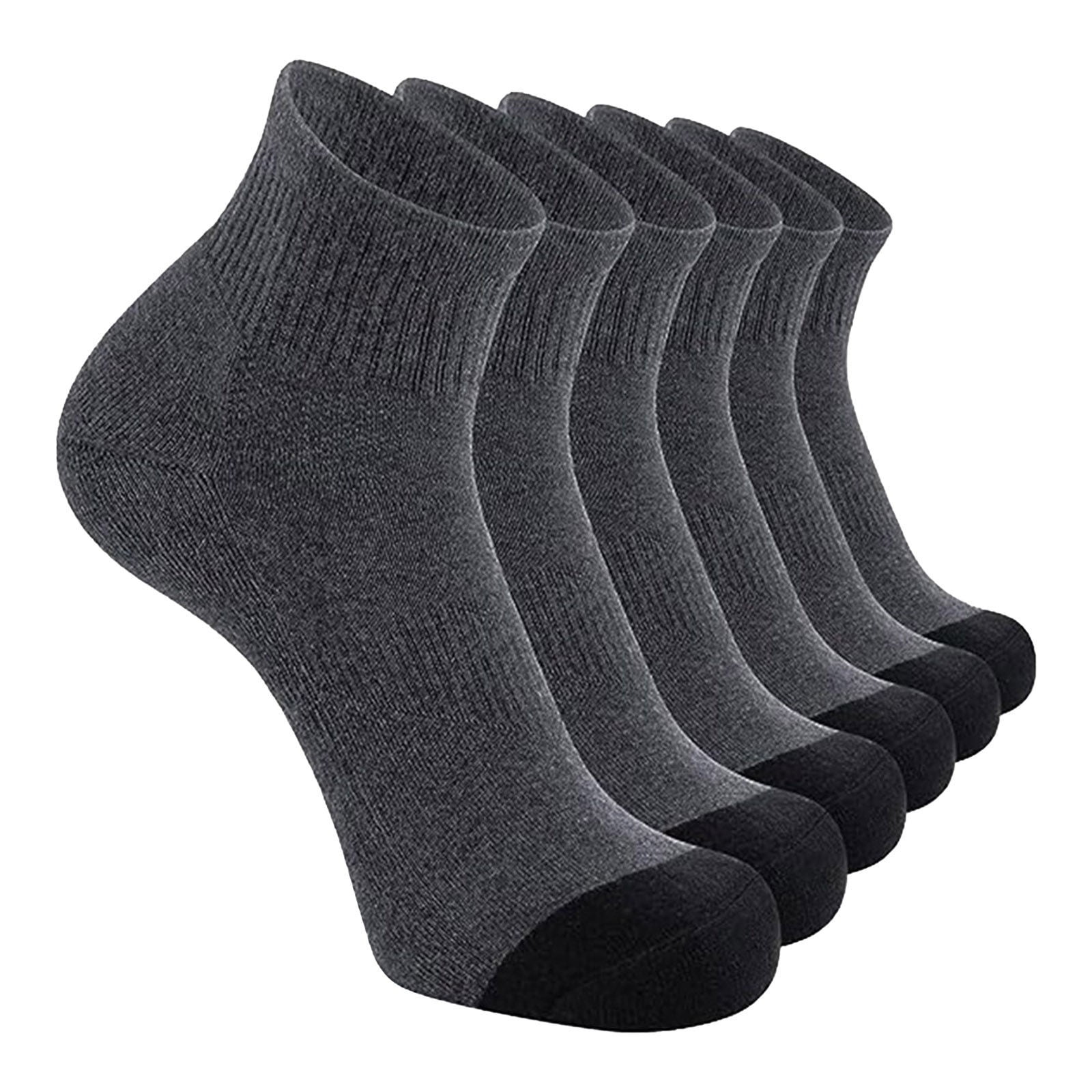 GZEFJRQM Mens Socks 5 Pairs Men's Basketball Socks Solid Color Short ...