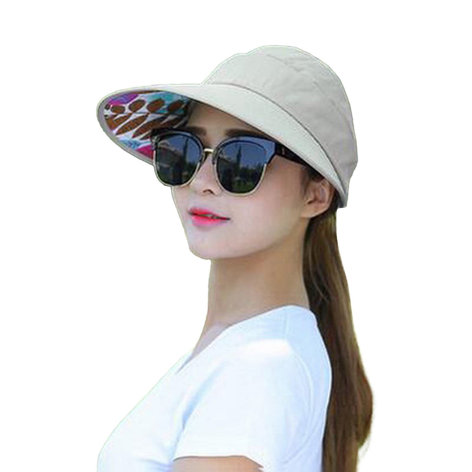 GZEFJRQM Sun Visor Hats For Women Wide Brim Beach Cap For Water Pool ...