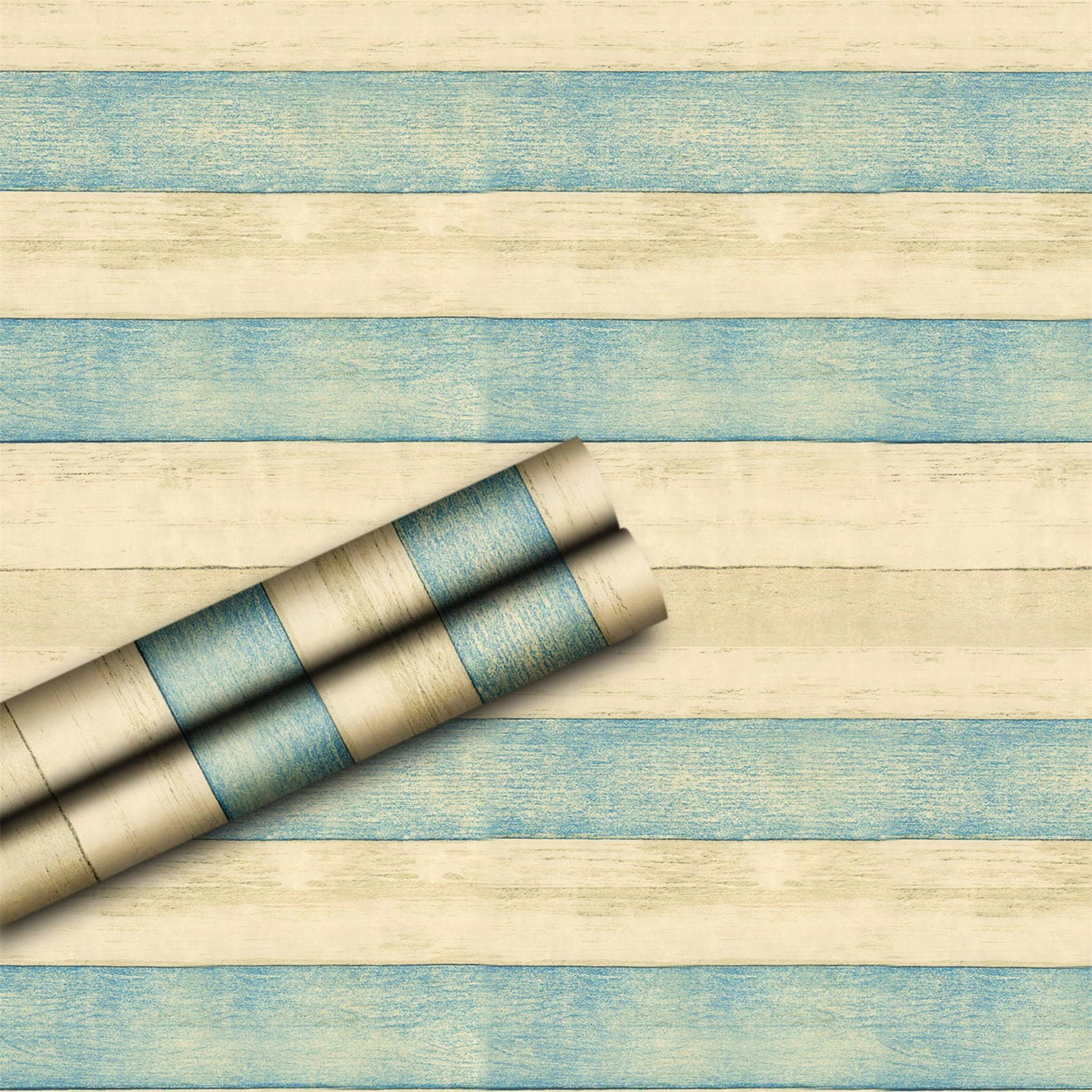 GZHCGSM Faux Wood Look Textured WallpaperVintage Rustic Shiplap Peel ...