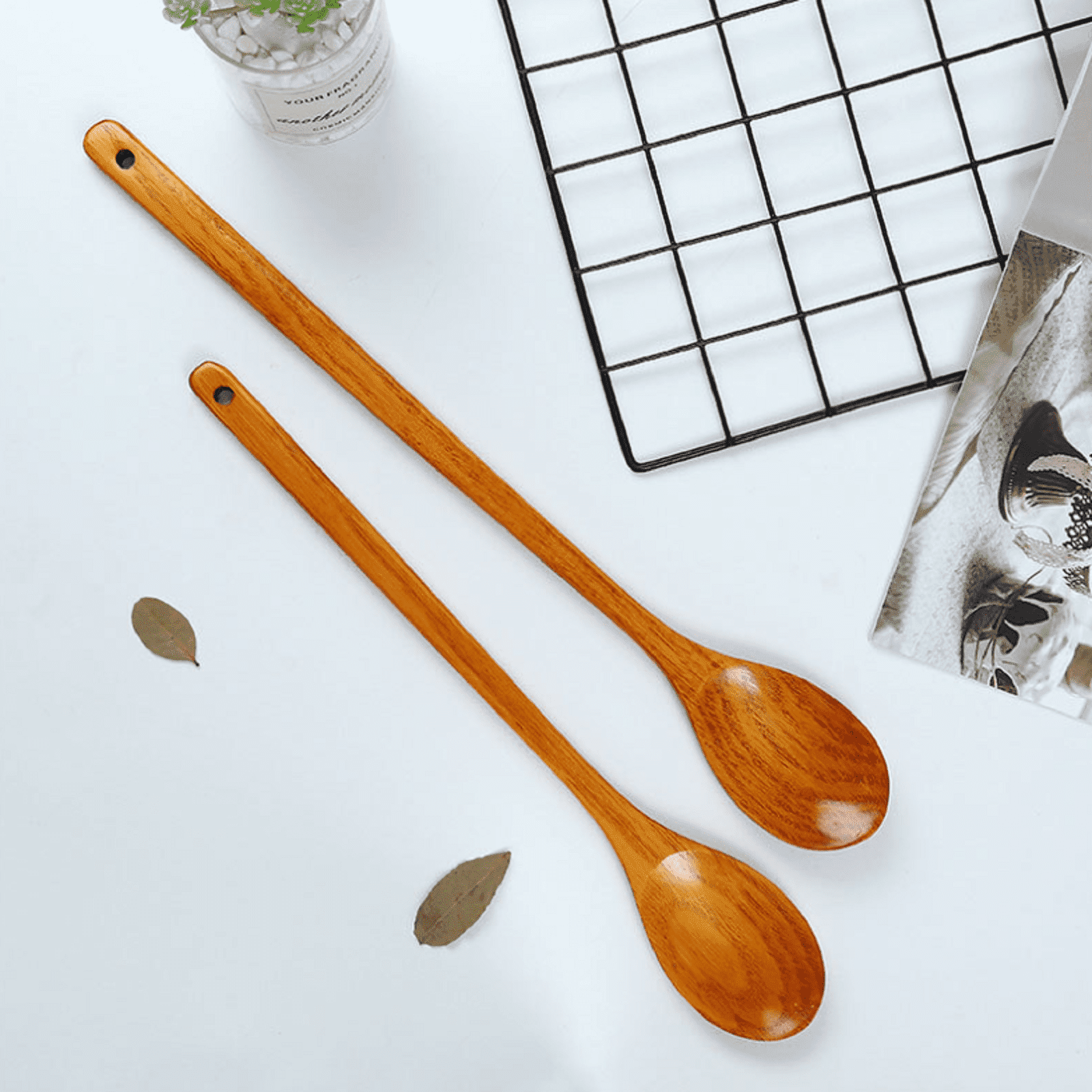 GZHCGSM Home & Kitchen 16.5 Inch Giant Wood Spoon Long Handled Wooden ...