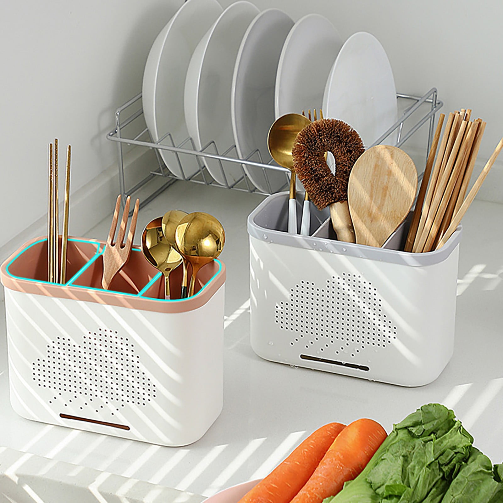GZHCGSM Kitchen Dish Rack Multifunctional Storage Rack Chopsticks ...